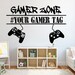 Gamer Tag Custom Name Room Wall Decor Video Game Decor Game - Etsy