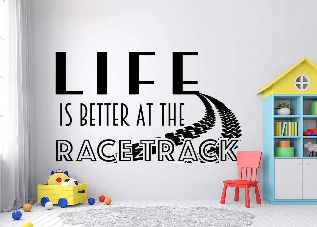 Tire Marks Wall Decor Race Track Wall Decal Racing Road Tire Track ...