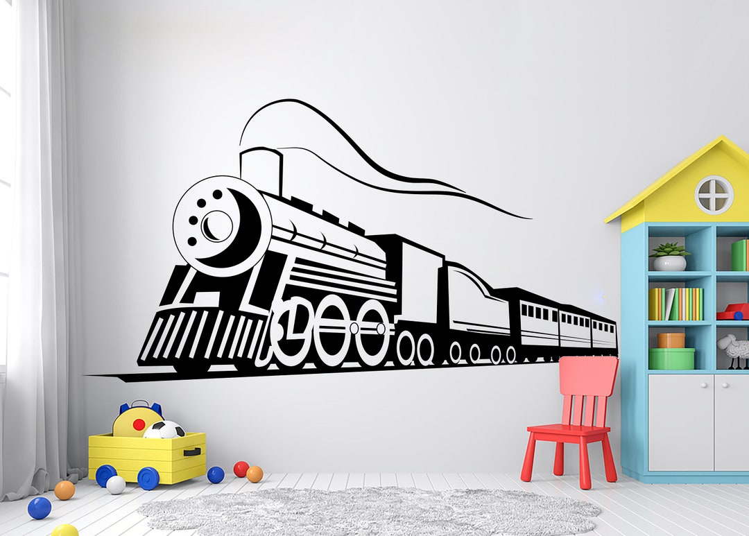 Train Railroad Track Wall Decal Stickers Track Wall Decals Train ...