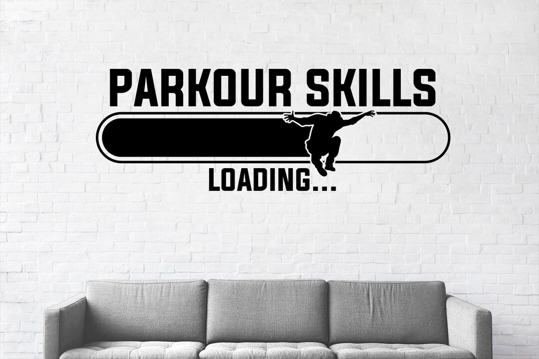 Loading Skills Parkour Wall Decal Parkour Art Wall Decal Sport Vinyl ...