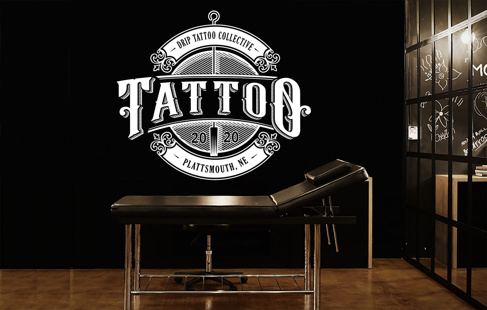 Tattoo Shop Wall Decal Tattoo Studio Sign Logo Wall Stickers - Etsy