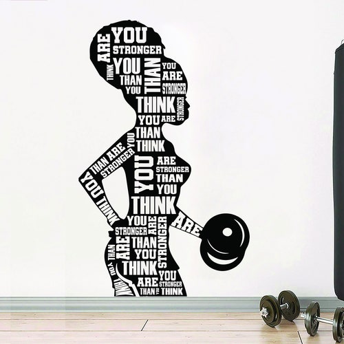 Squat Girl Gym Wall Decal Fitness Quotes Women Decor Workout - Etsy