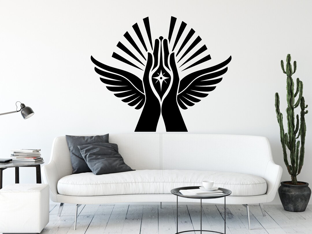 Praying Wall Decal Christian Wall Decal Bible Book Wall Decal Cross ...