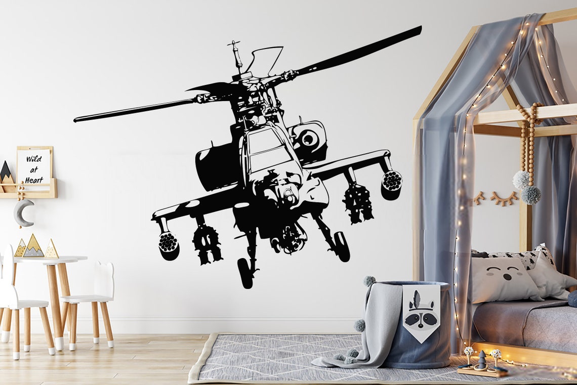 Helicopter Military Wall Decal Hero Soldier Army Custom - Etsy