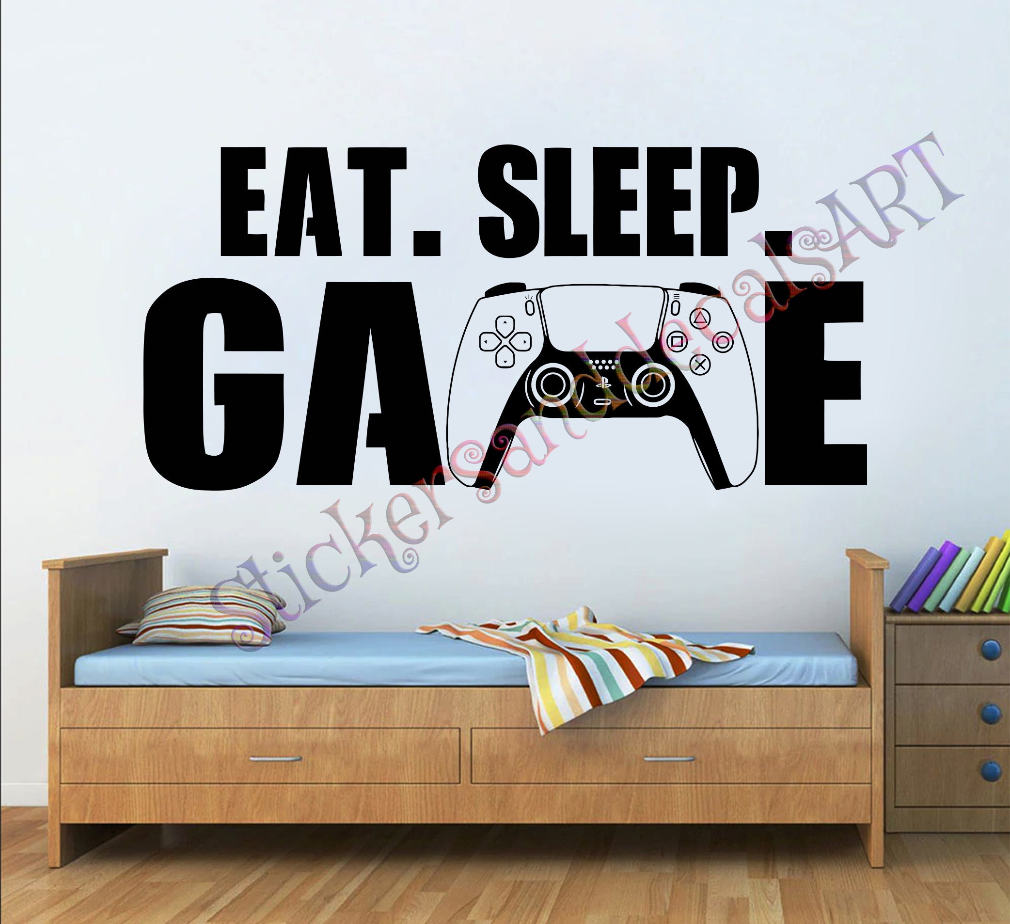 Gamer Wall Decor PS5 Console Controller decal Video Game Muur - Etsy ...