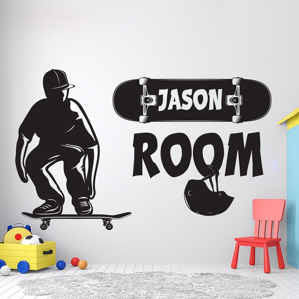 Skateboard Wall Decal - Etsy