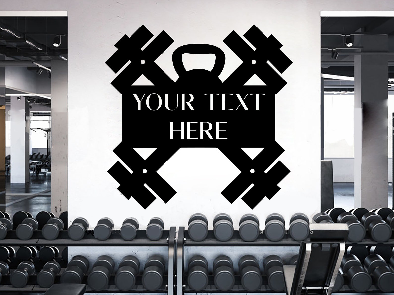 Fitness Gym Wall Decal Custom Fitness Decor Workout Art Vinyl - Etsy
