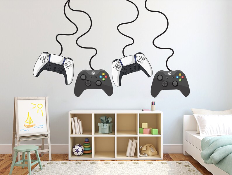 Controller Gamer Wall Decal Controller Wall Decal Custom | Etsy