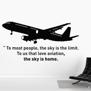 Airplanes Wall Decor Travel Quotes Office Stickers Airports Wall Art ...