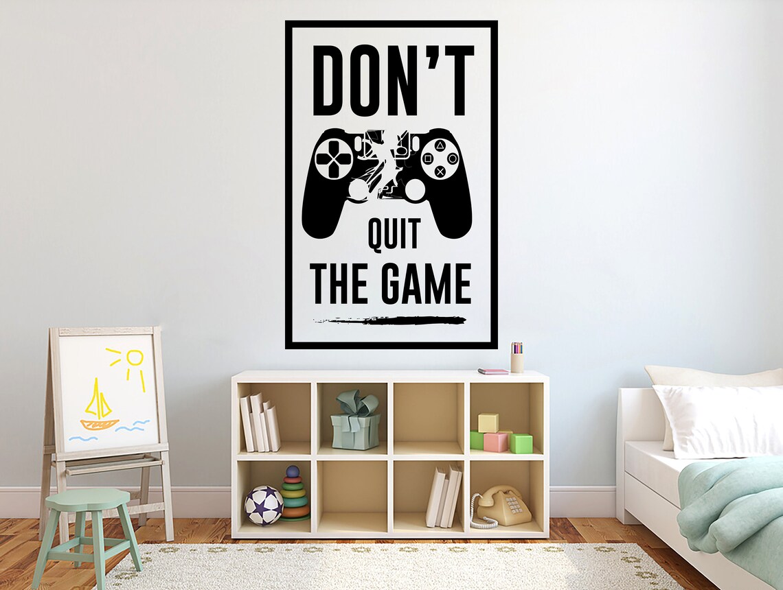 Dont Quit the Game Gamer Wall Decal Personalized Gifts - Etsy