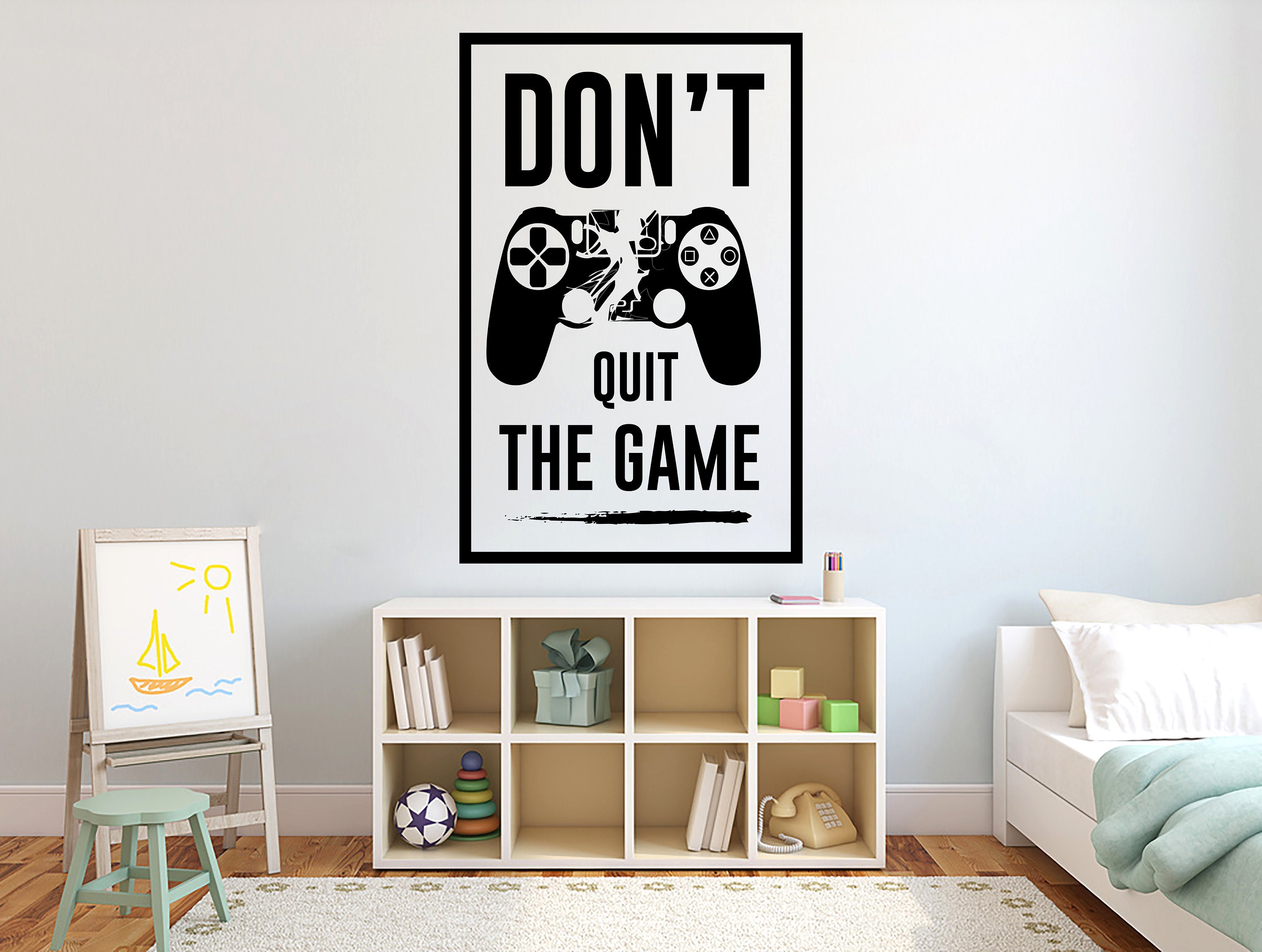 Dont Quit the Game Gamer Wall decal Personalized Gifts | Etsy
