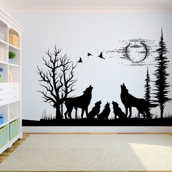 Wolf Wall Decal - Etsy