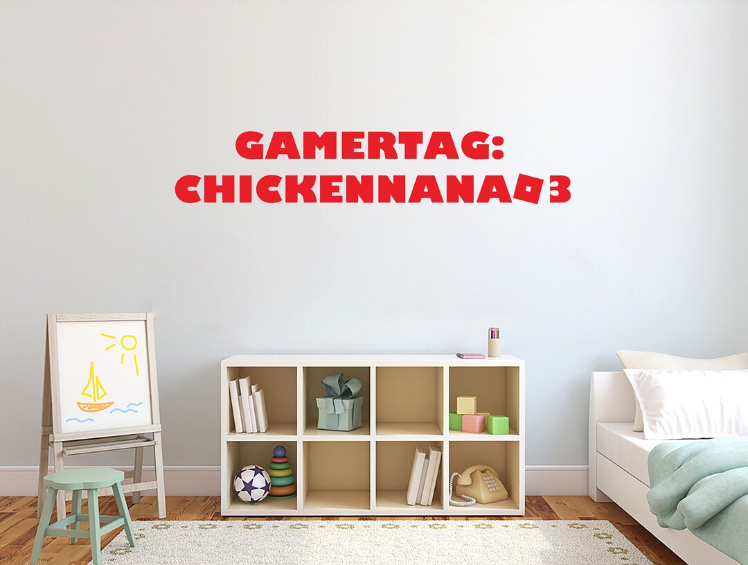 Gamer Tag Custom Name Room Wall Decor Video Game Decor Game Bedroom ...