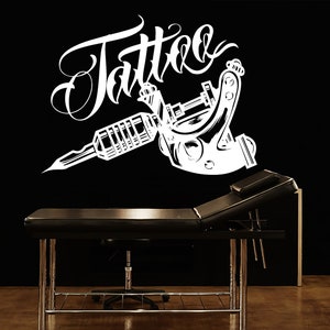 Tattoo Shop Wall Decal Tattoo Studio Sign Logo Wall Stickers Custom ...
