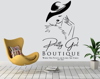 Women Fashion Couture Boutique Wall Decal Girls Clothing | Etsy