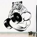 Tiger Gym Wall Decal Quote Power Fitness Quote Decor Workout Art Vinyl ...