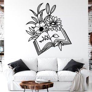 Books Wall Decal Book Decor Kids Room Decorative Books Lover Stickers ...