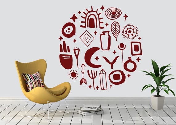 Boho Wall Decor Boho Wall Decal Boho Wall Art Boho Home Decor | Etsy