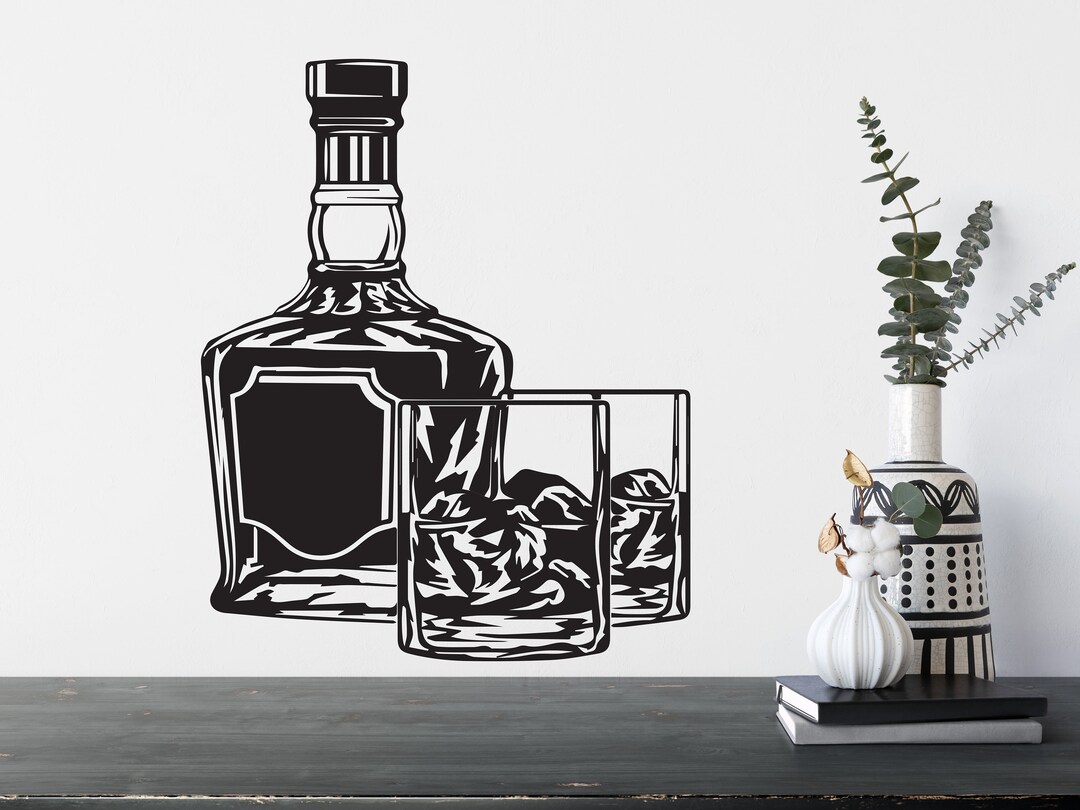 Drink Wall Art, Custom Bar Wall Decal Restaurant Decals Kitchen Wall ...