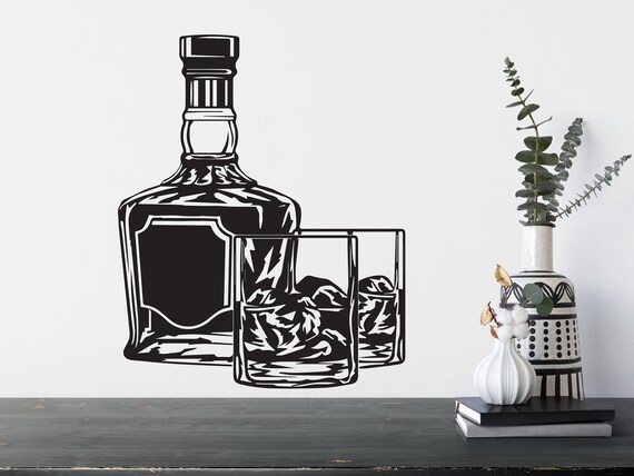 Drink Wall Art Custom Bar Wall Decal Restaurant Decals - Etsy
