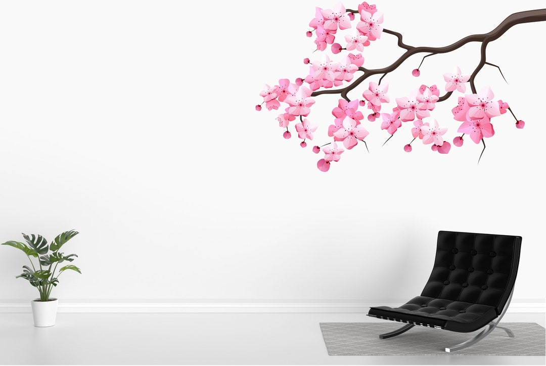 Cherry Branch Wall Decals Tree Wall Decor Family Tree Gift Tree of Life ...