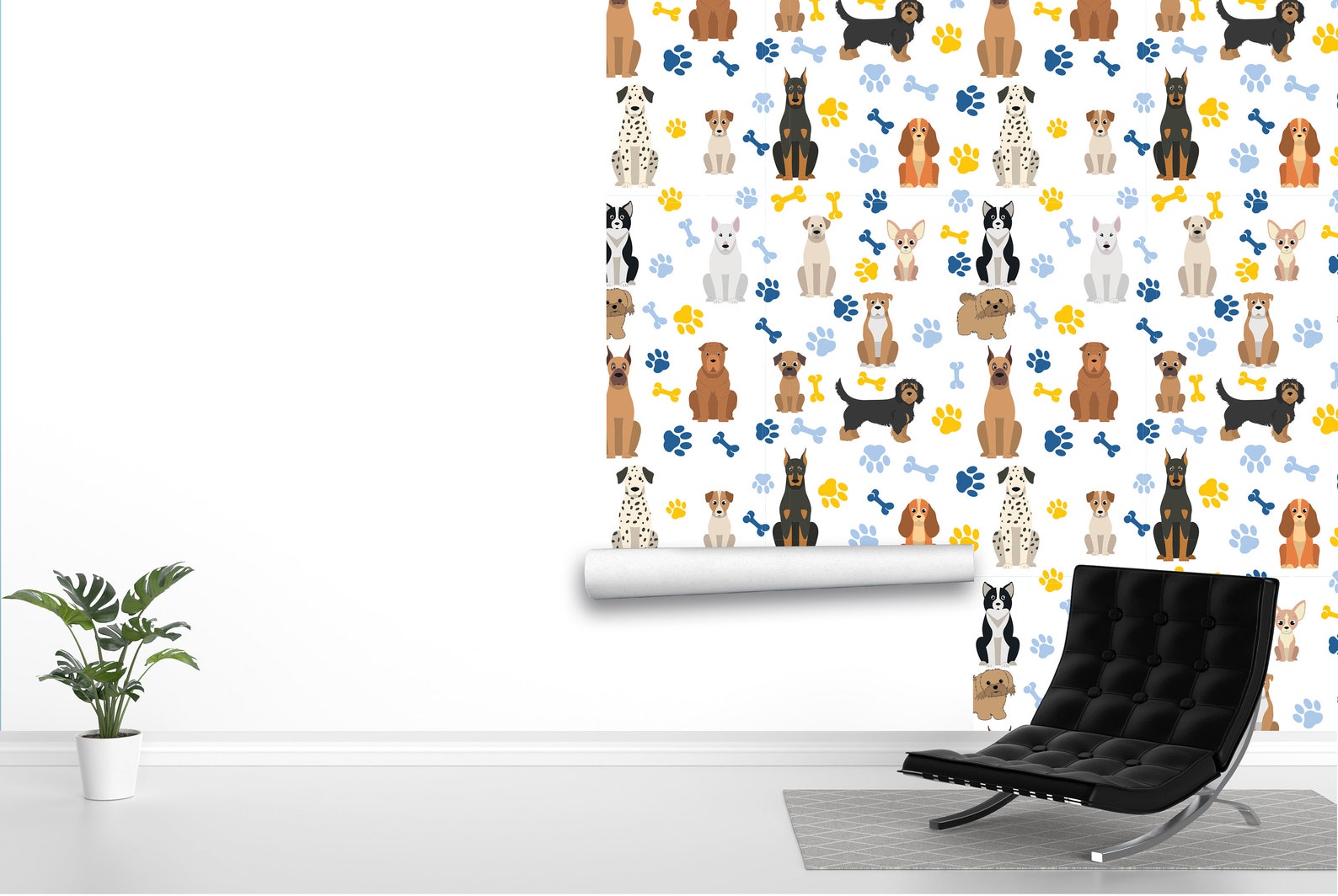 Dogs Wallpaper Dogs Peel and Stick Wallpaper Dog Wallpaper Pet - Etsy