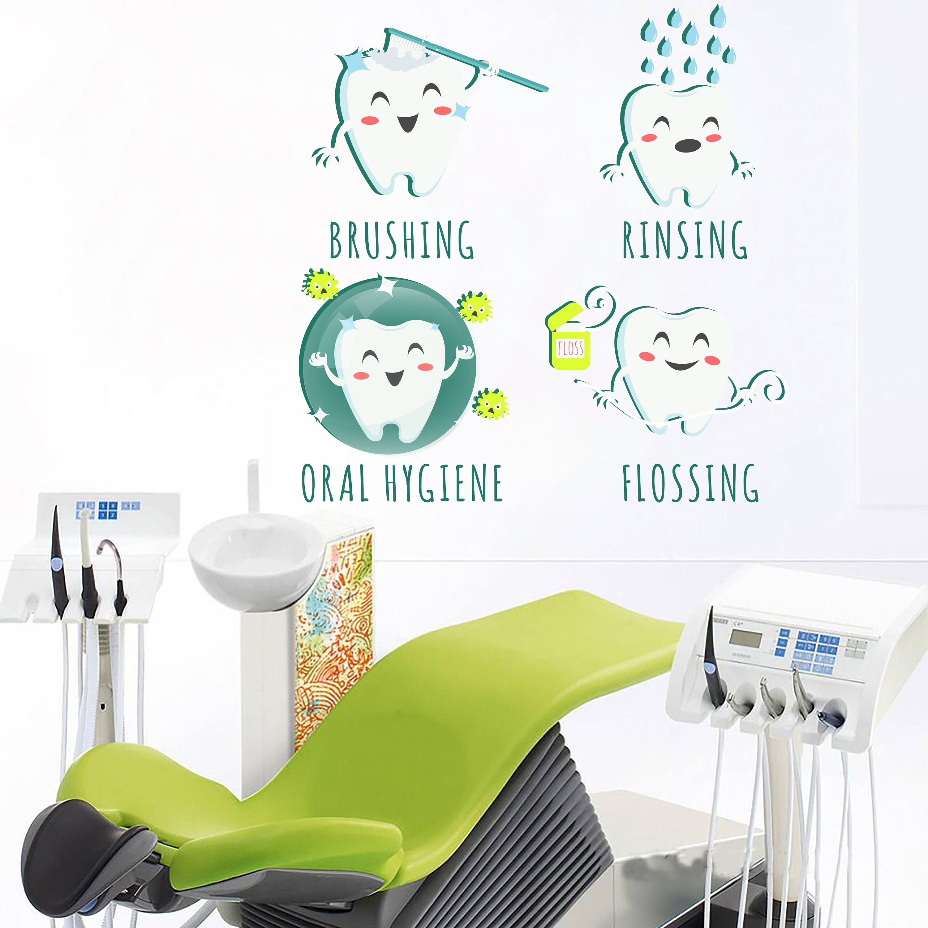 Dental Wall Decor Smile Dental Stickers Dental Clinic Wall - Etsy