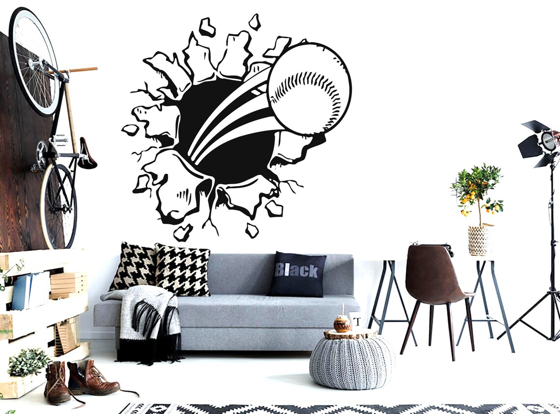 Baseball Wall Art Quote Personalized Gifts Custom Decal Wall - Etsy