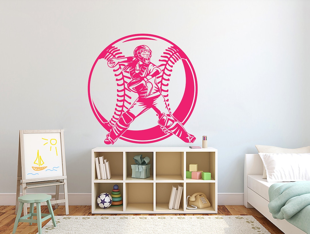 Softball Girl Wall Decal Softball Sticker Quotes Field Ice Softball ...
