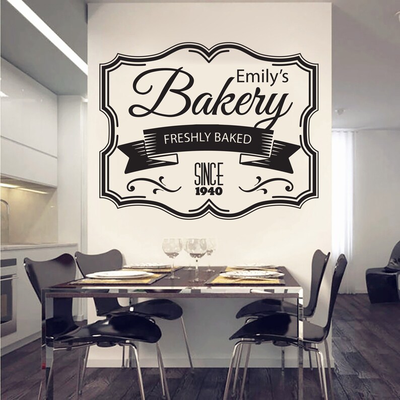 Bakery Wall Art Custom Baking Wall Decal Baker Decals - Etsy