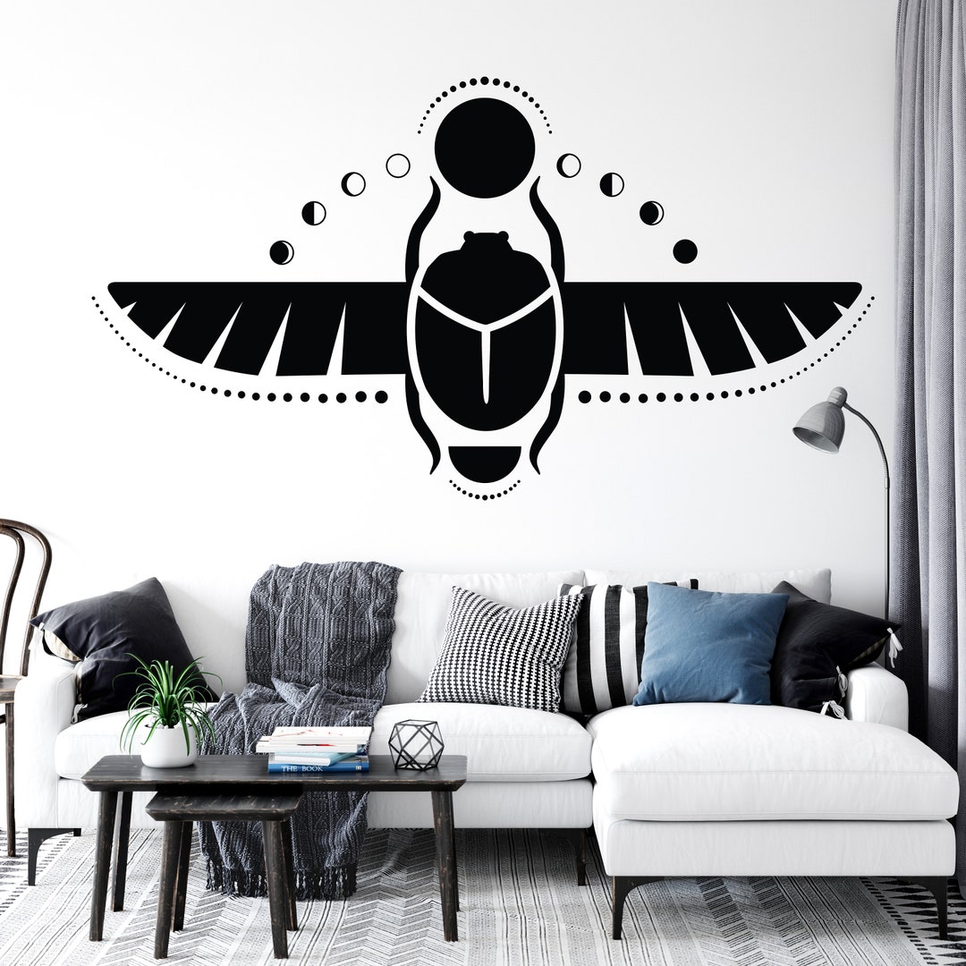 Egyptian Wall Decal, Scarab Goddess Wall Decal, Ancient Wall Art ...