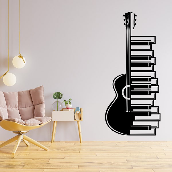 Guitar Wall Decal - Etsy