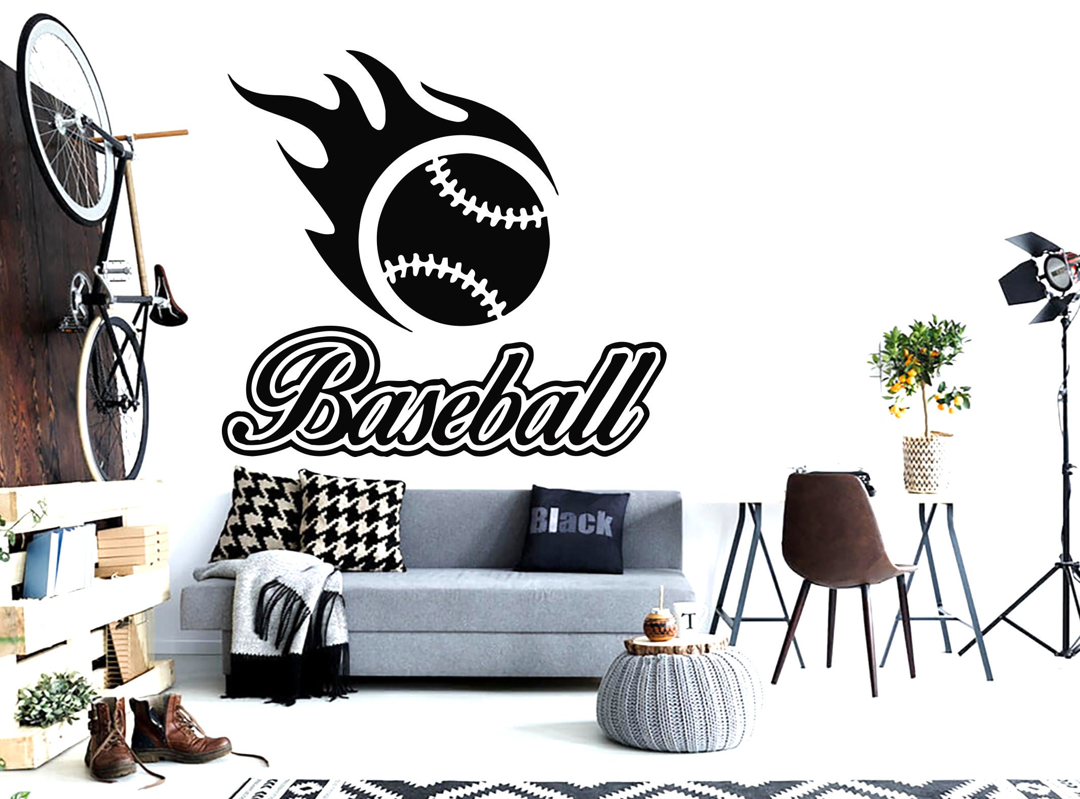 Baseball Wall Art Quote Personalized Gifts Custom Decal Wall - Etsy