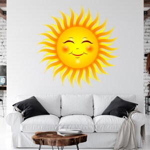 Sun Wall Decal | Sun Wall Sticker | Sun Wall Decor | Sun Wall Art | Sun ...