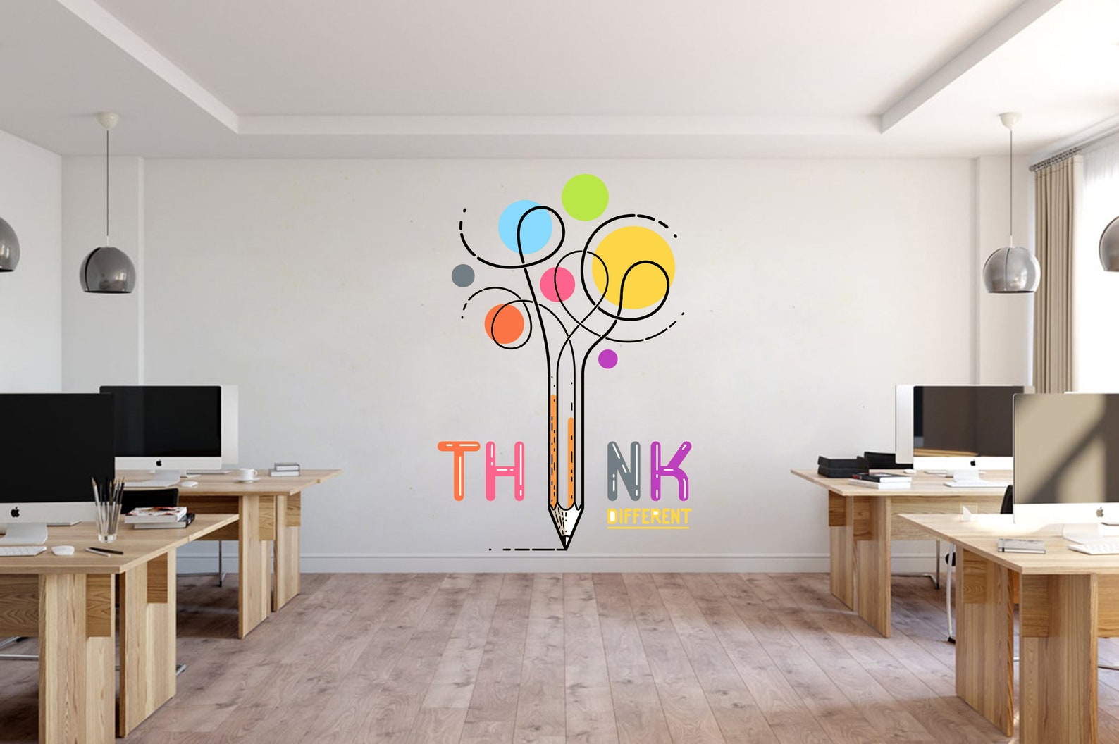 Think Different Office Wall Decal Idea Teamwork Business - Etsy