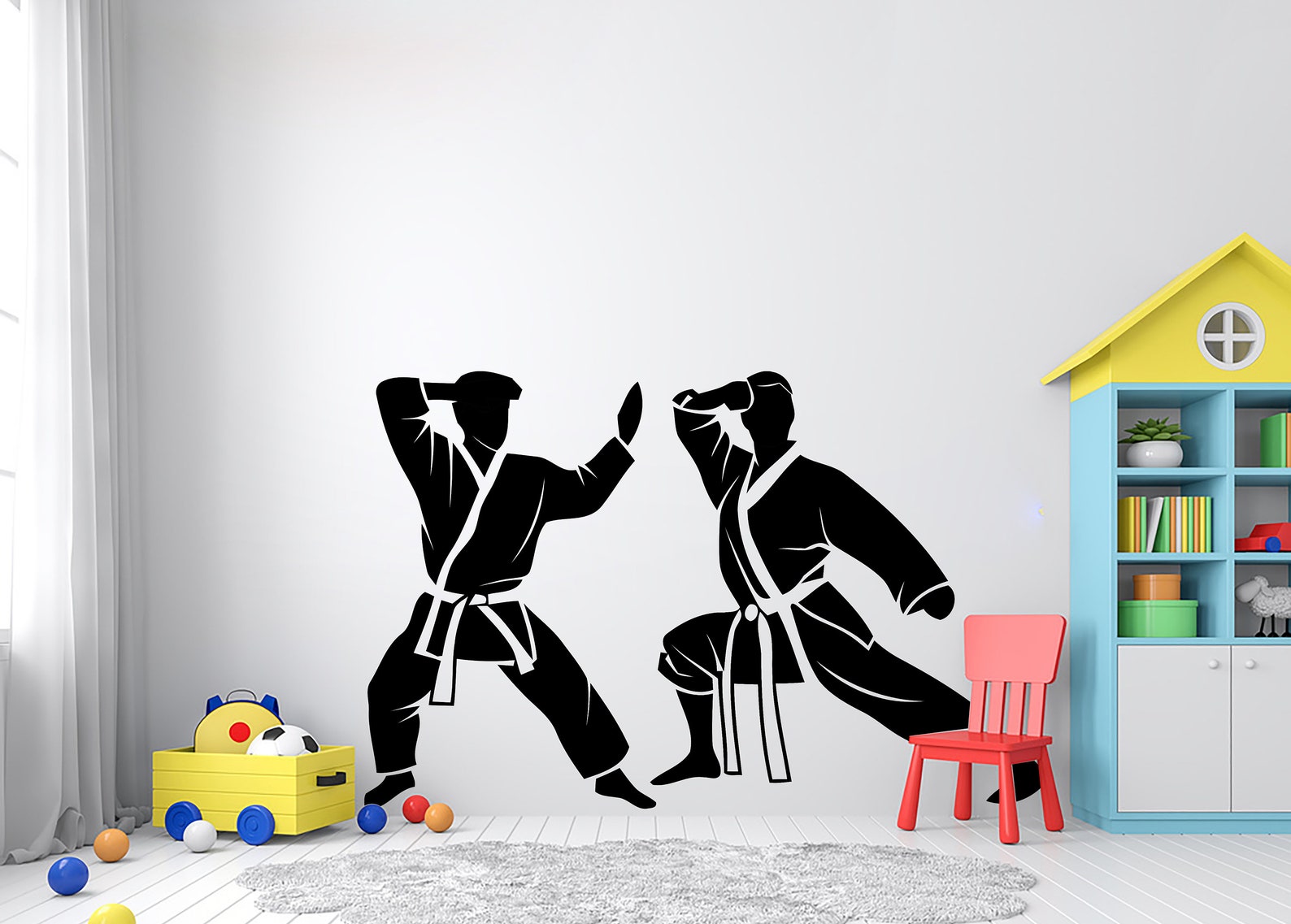 Karate Wall Decal Karate Art Wall Decal Sports Vinyl Karate | Etsy