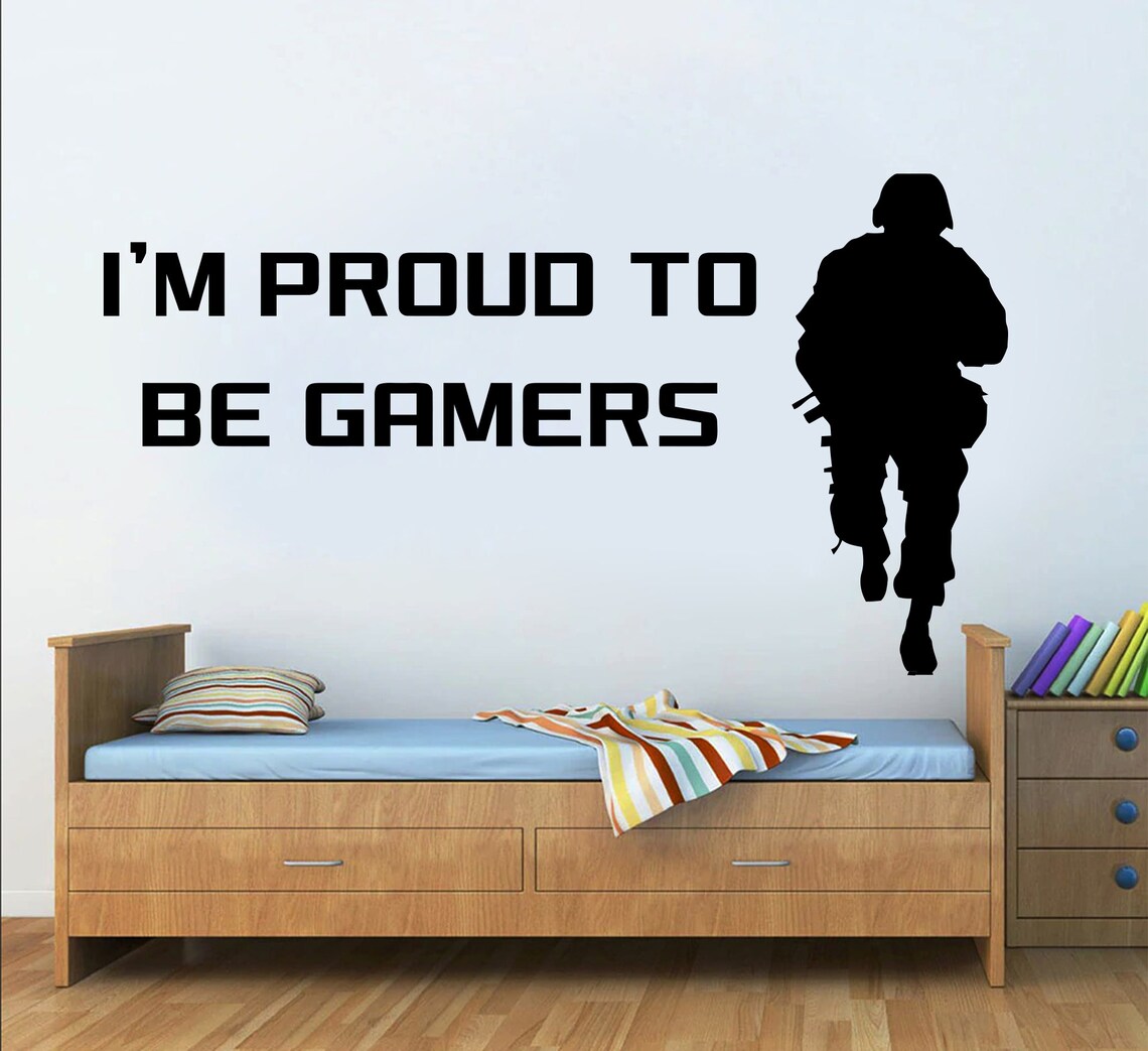 Gamer wall decor Custom Controller decal Video Game Girl Boy | Etsy