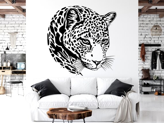 Jaguar Wall Decal Safari Africa Animal Jaguar Wall Decor Wild | Etsy