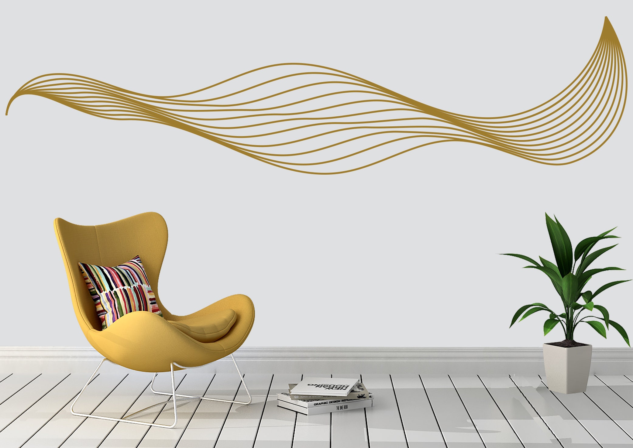 Line Twist Wall Decal Swirl Wall Art Line Decor Line Wall - Etsy