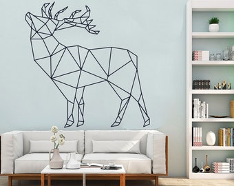 Animal Wall Decal geometric Wall Art Wall Decal Wall Art - Etsy