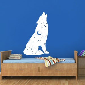 Wolf Decor Custom Outer Space Stars Space Girl Boy Room Gifts - Etsy