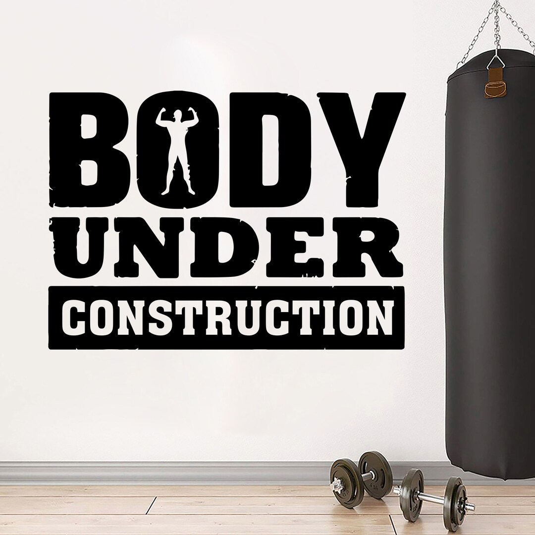 Fitness Decor Art Quotes Gym Stickers Fitness Wall Art Gifts Boys Girl ...