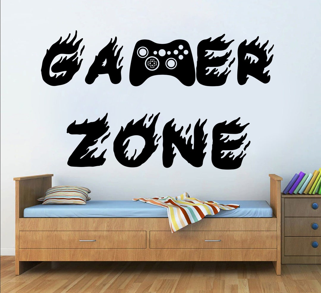 Gamer Wall Decor Custom Controller Decal Video Game Wall Decals ...