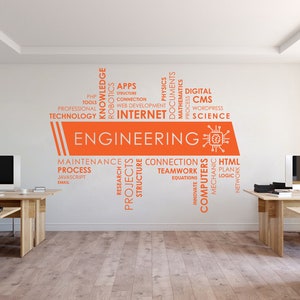 Engineering Wall Decor, Engineering Wall Decal, Engineering Wall Art ...