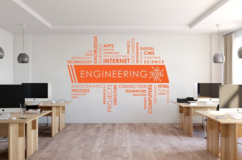 Engineering Wall Decor Engineering Wall Decal Engineering - Etsy
