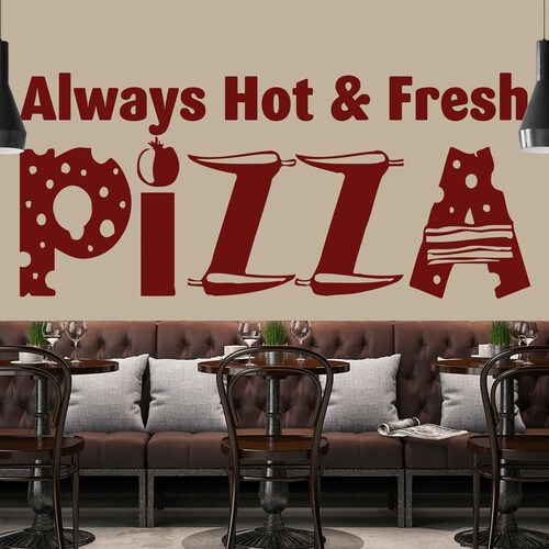 Pizza Custom Food Lover Wall Decal Pizza Gifts Vinyl Pizza - Etsy