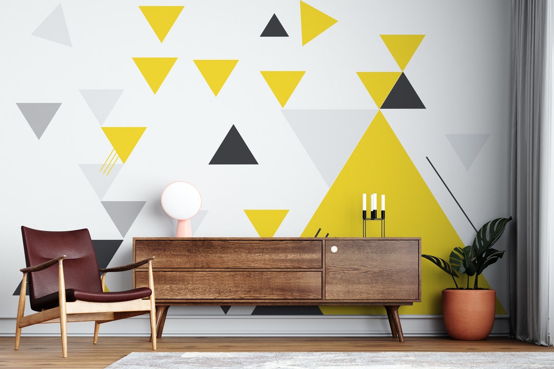 Triangle Colorful Geometric Triangle Wall Decal Geometric Triangle ...