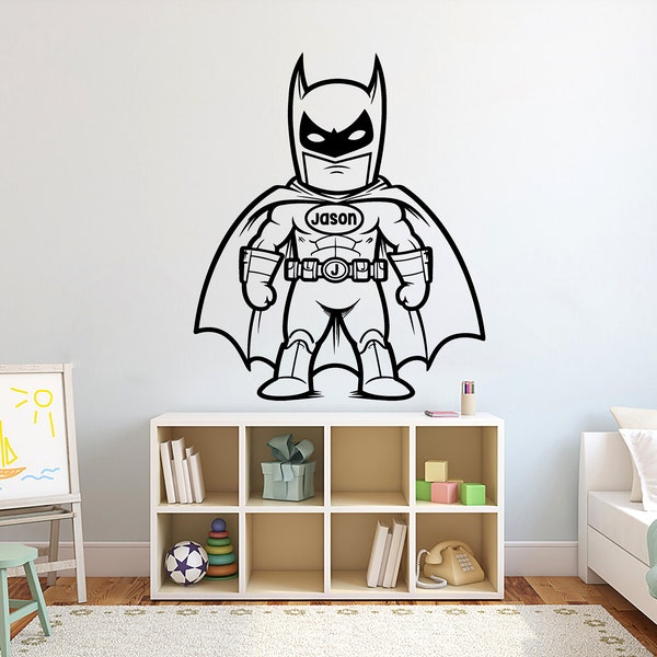 Superhero Wall Decal - Etsy