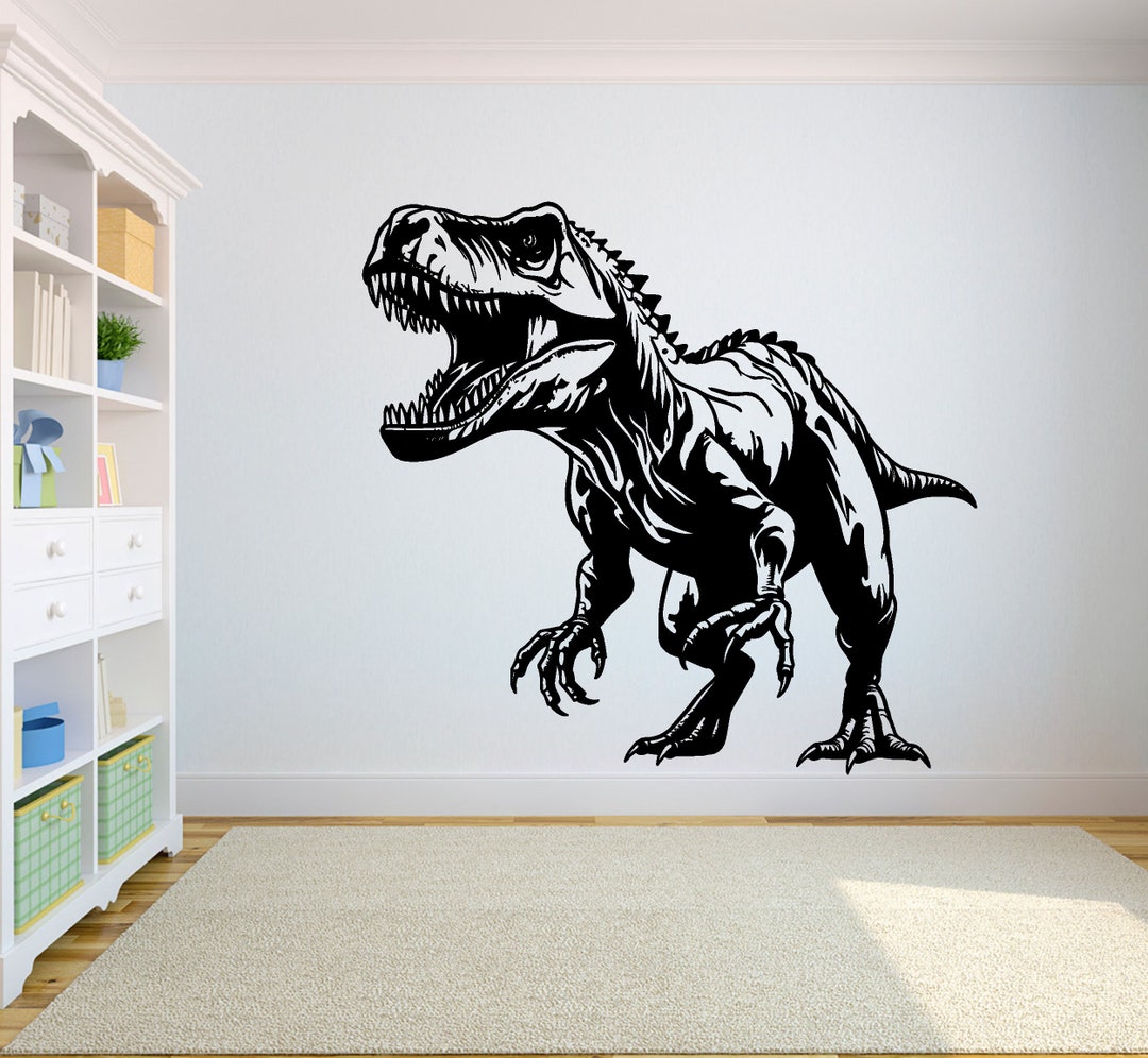 T-rex Dinosaur Wall Decor Custom T-rex Art Decal Dinosaur Personalized ...