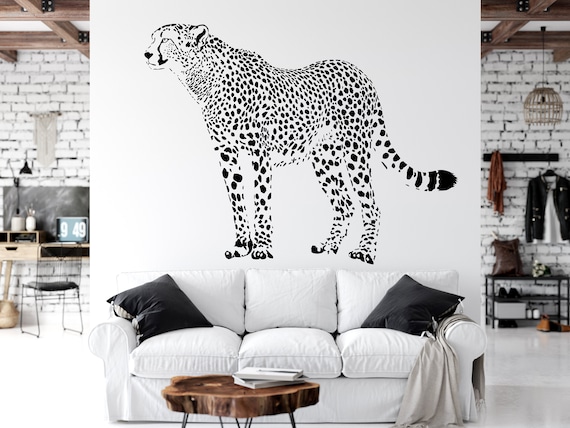 Leopard Wall Decal Safari Africa Animal Leopard Wall Decor | Etsy